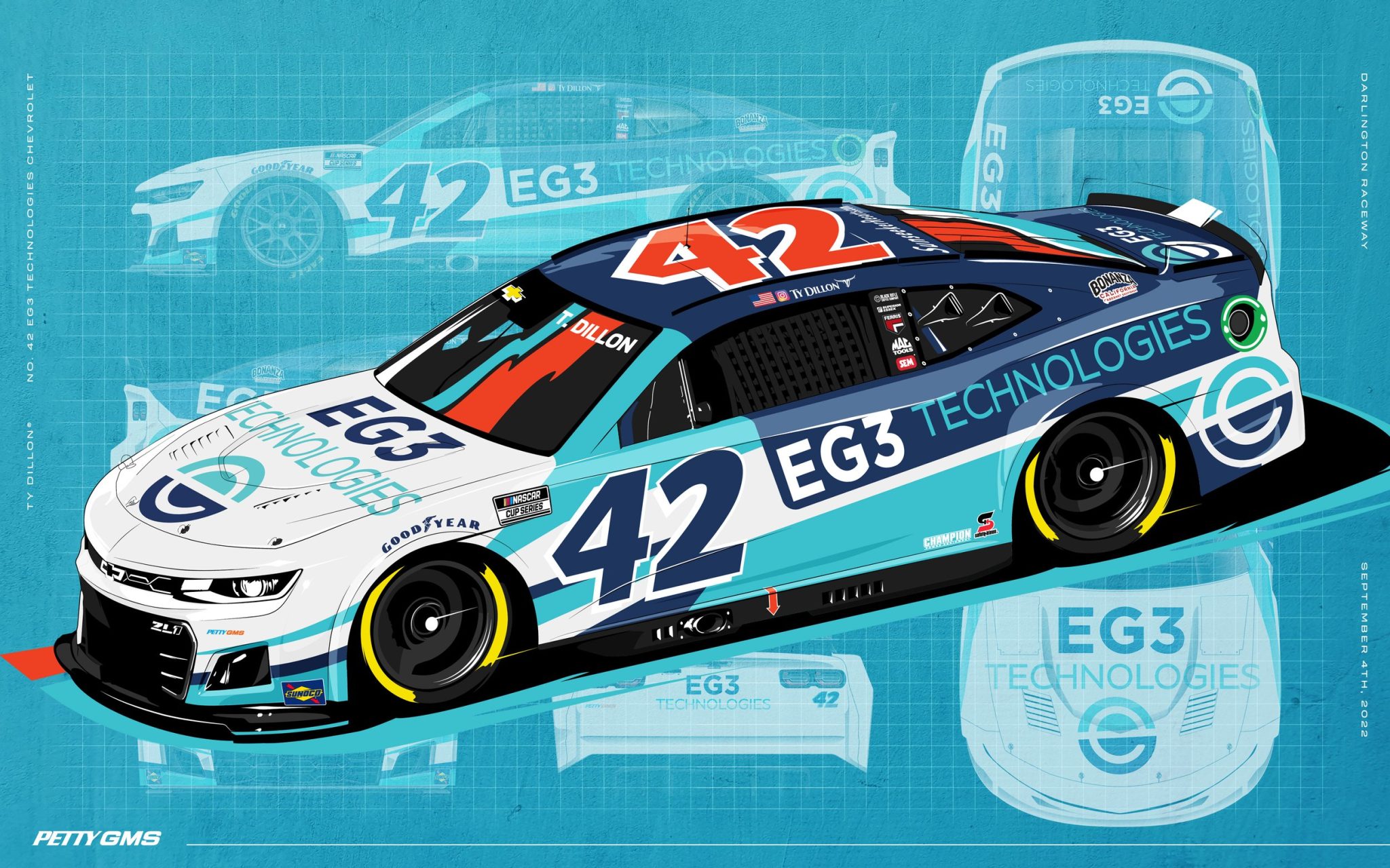 EG3 Technologies Sponsoring Ty Dillon At Darlington Jayski s NASCAR