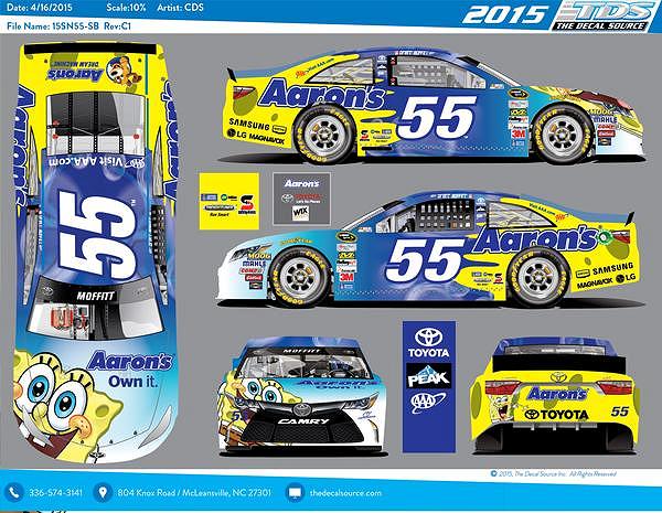 2015 NASCAR Sprint Cup Series Paint Schemes - Team #55 - Jayski's ...