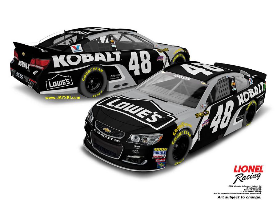 2016 NASCAR Sprint Cup Series Paint Schemes - Team #48 - Jayski's ...