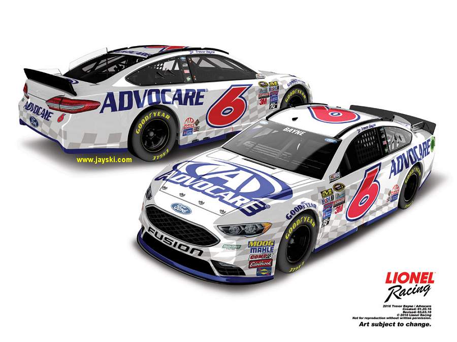 2016 NASCAR Sprint Cup Series Paint Schemes - Team #6 - Jayski's NASCAR ...