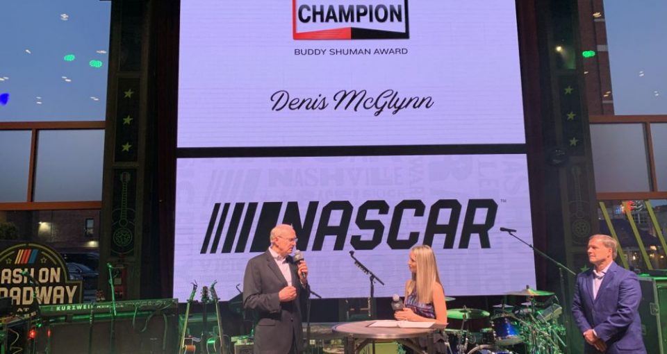 Dover Motorsports, Inc. President and CEO Denis McGlynn receives ...