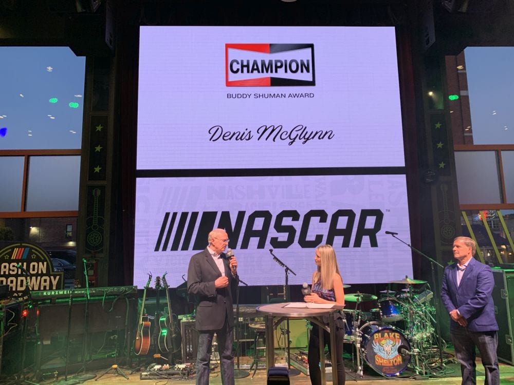 Dover Motorsports, Inc. President and CEO Denis McGlynn receives ...
