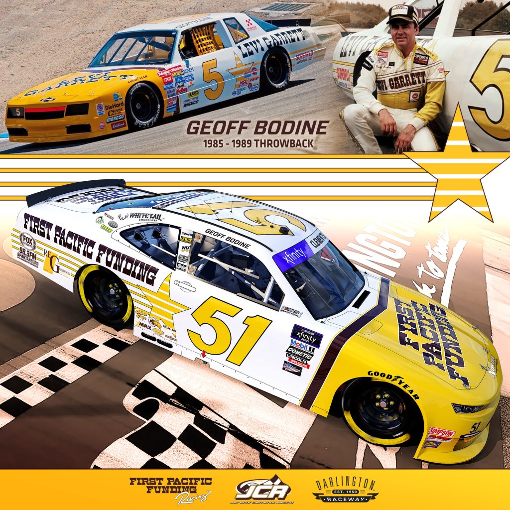 Jeremy Clements Racing, First Pacific Funding to salute Geoff Bodine ...