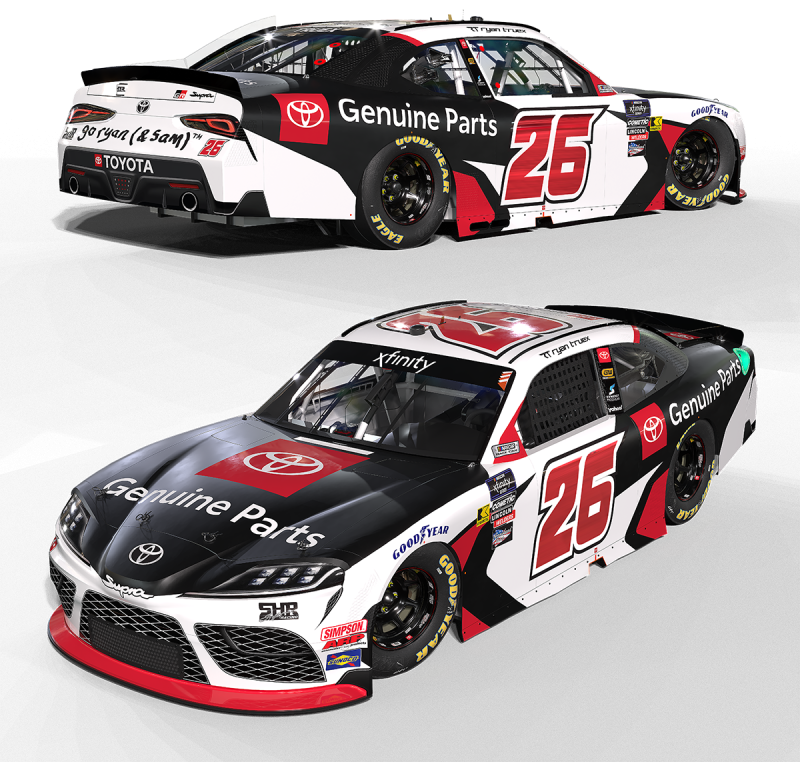 2024 #26 Sam Hunt Racing Xfinity Series Paint Schemes - Jayski's NASCAR ...