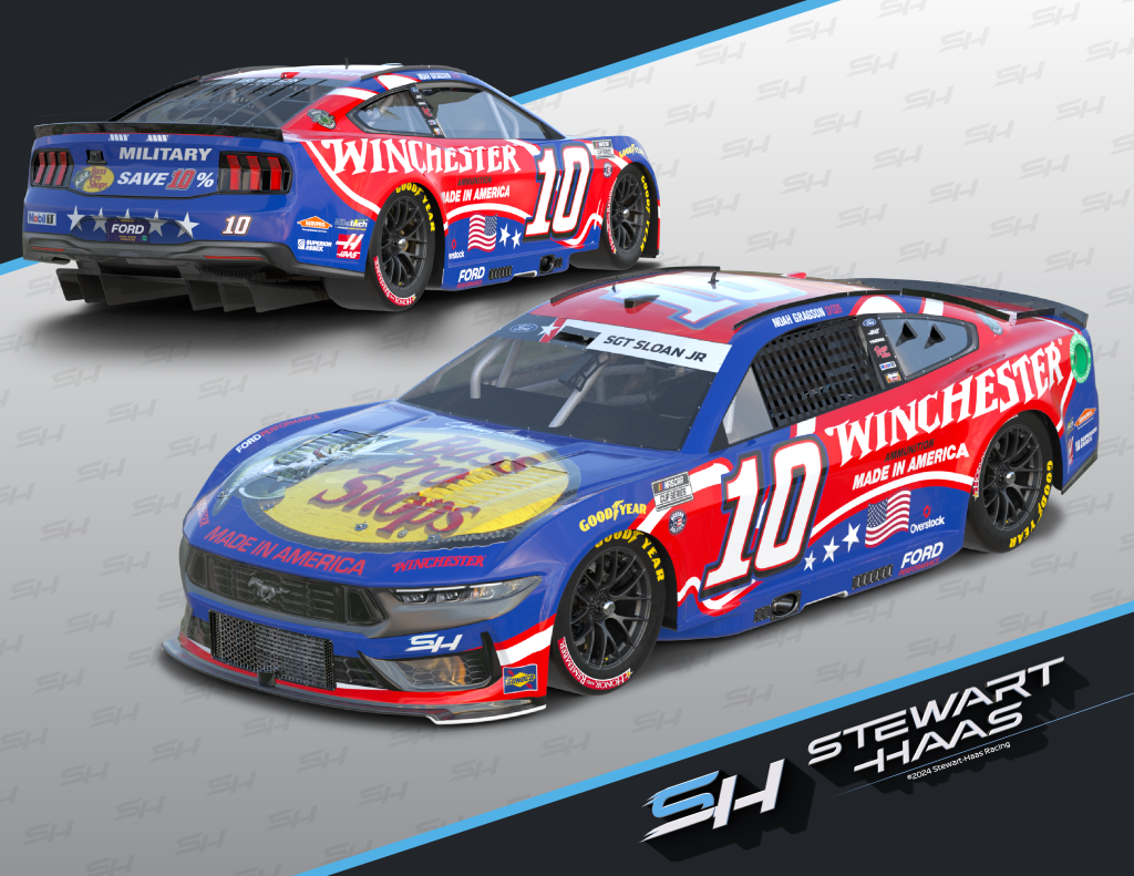 2024 NASCAR Cup Series #10 Stewart-Haas Racing paint schemes - Jayski's ...
