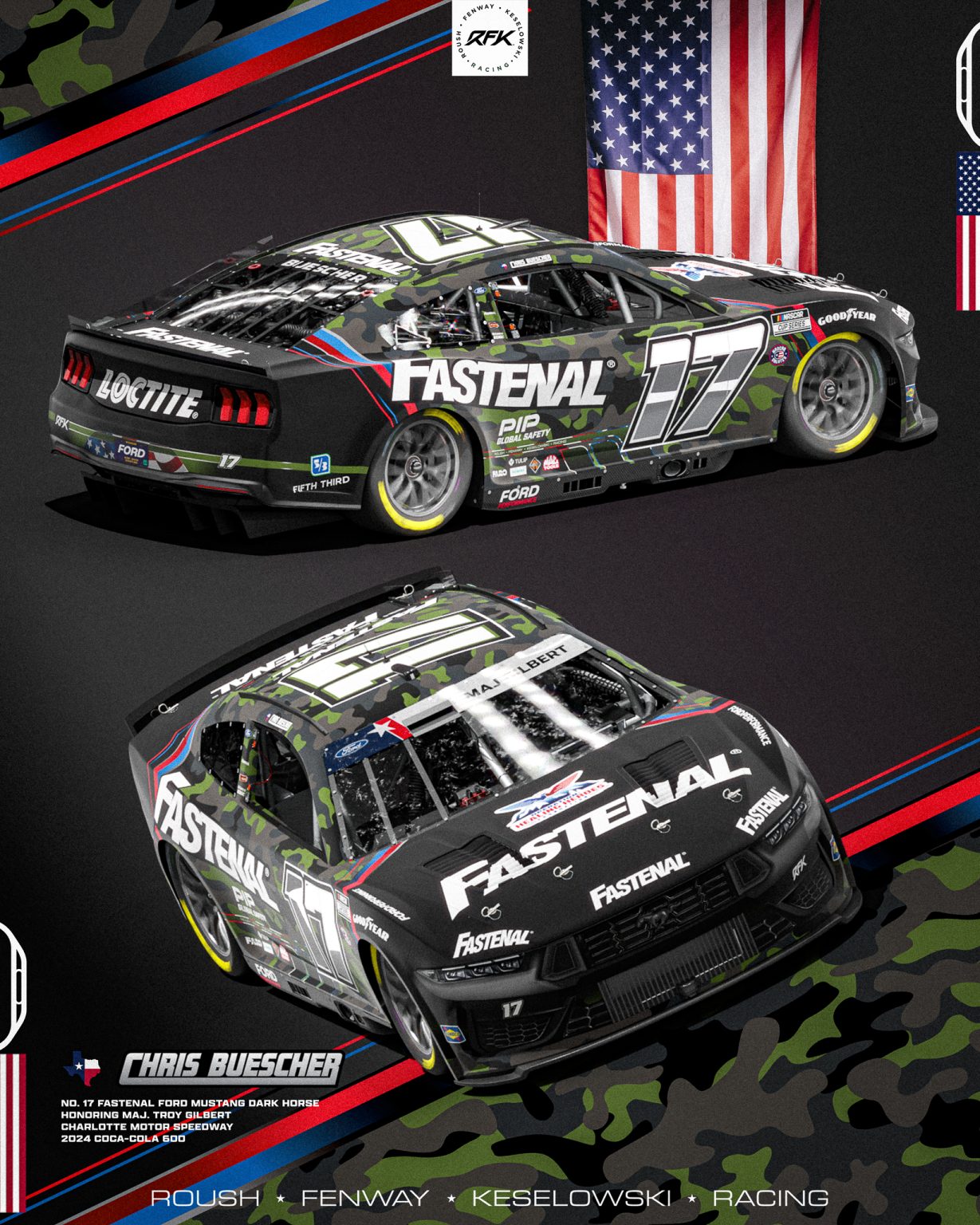 2024 NASCAR Cup Series #17 RFK Racing paint scheme - Jayski's NASCAR ...