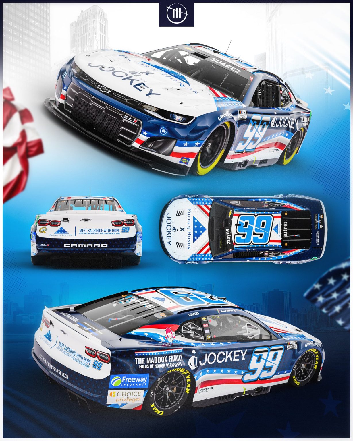 2024 NASCAR Cup Series #99 Trackhouse Racing paint schemes - Jayski's ...