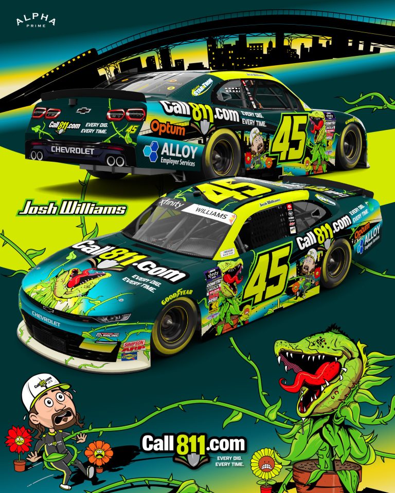 2025 #45 Alpha Prime Racing Xfinity Series Paint Schemes - Jayski's ...