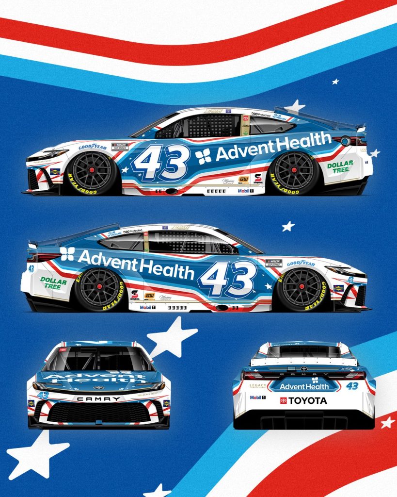 2025 NASCAR Cup Series #43 Legacy Motor Club paint schemes - Jayski's ...