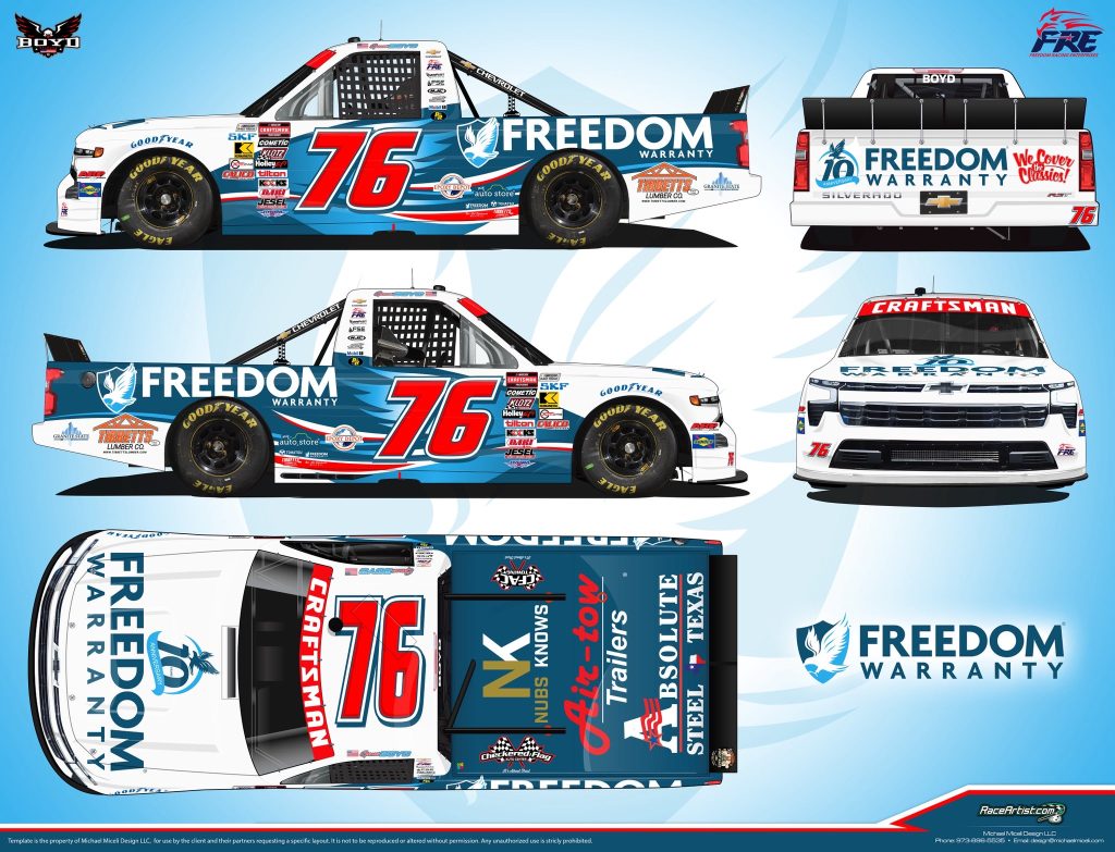 2025 #76 Freedom Racing Enterprises Paint Schemes - Jayski's NASCAR ...