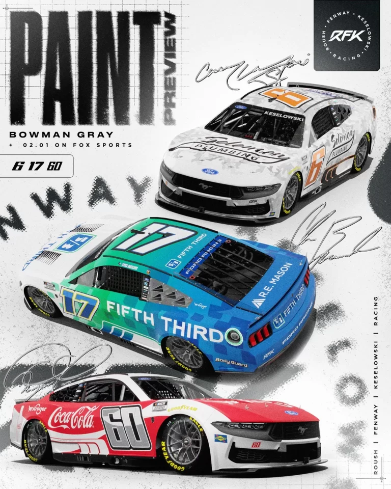 2026 NASCAR Cup Series #60 RFK Racing paint schemes - Jayski's NASCAR ...
