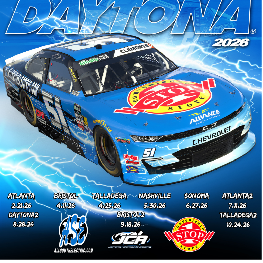 2026 #51 Jeremy Clements Racing O'Reilly Auto Parts Series Paint ...