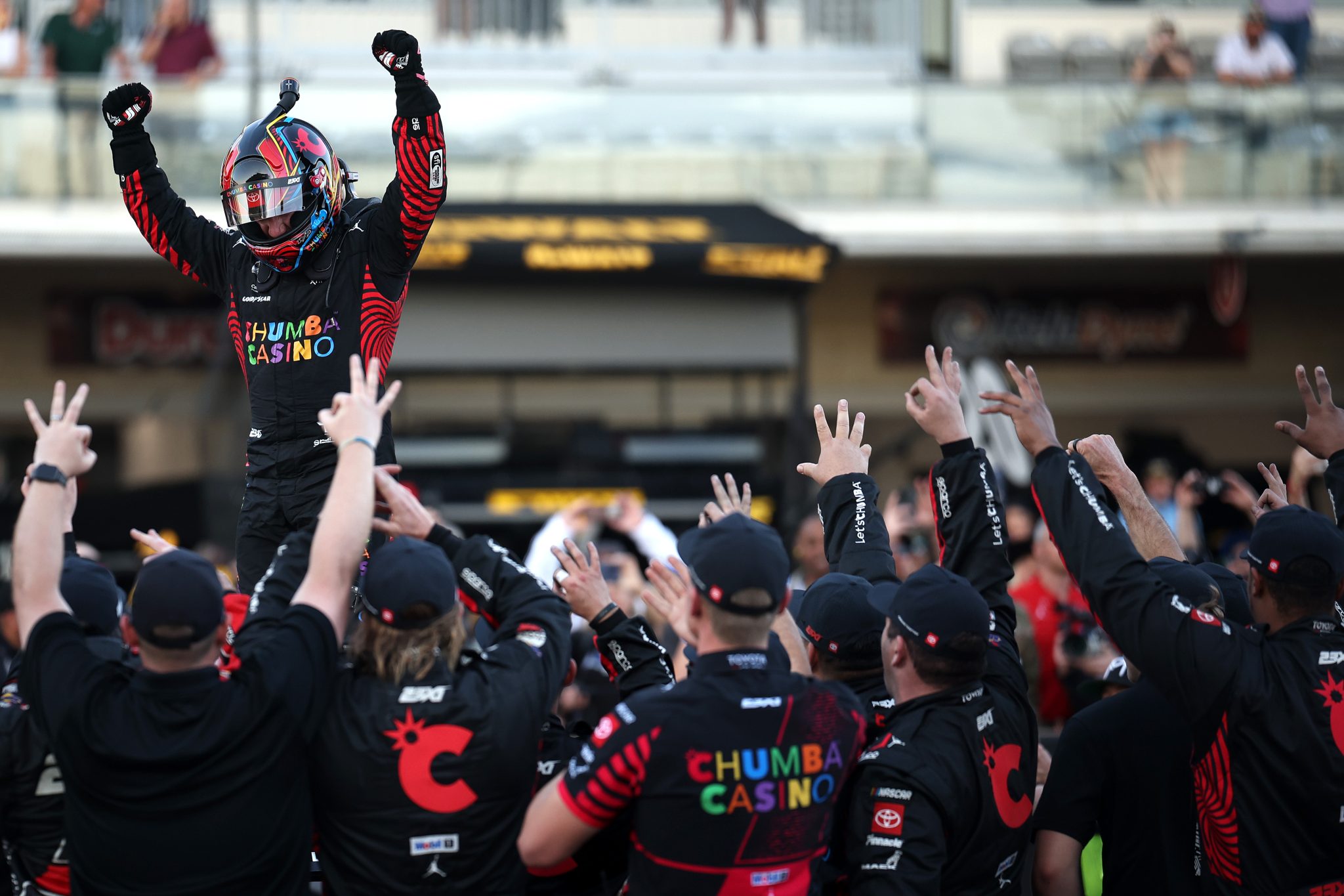 Tyler Reddick claims record third straight victory in gritty run at ...