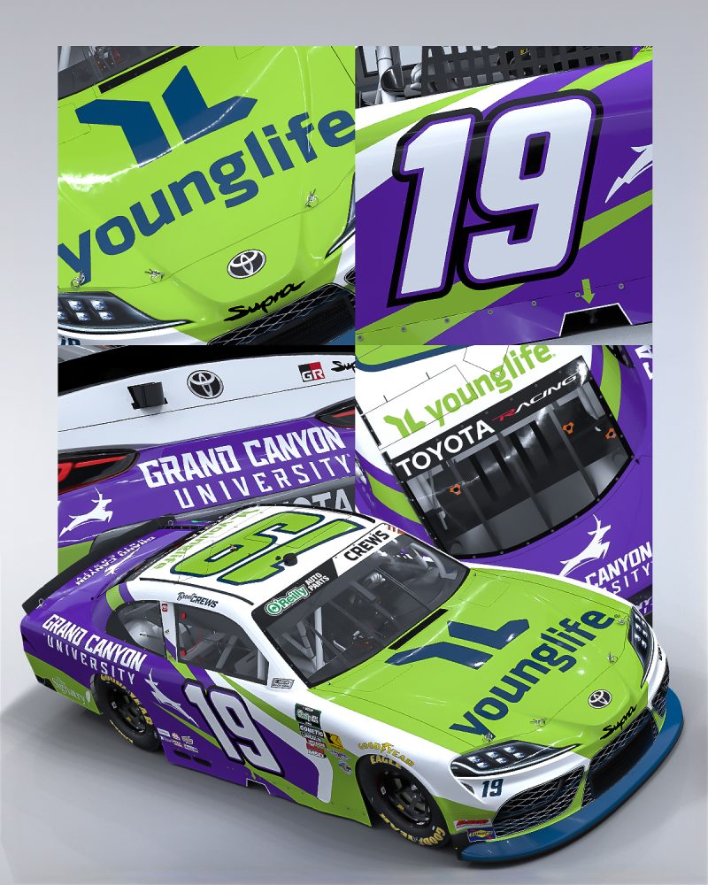 2026 #19 Joe Gibbs Racing O'Reilly Auto Parts Series Paint Schemes ...