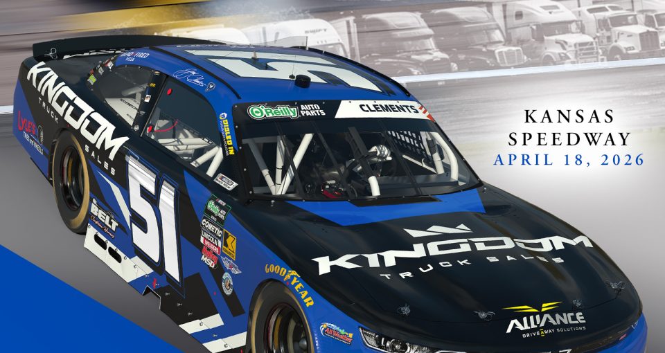 Kingdom Truck Sales sponsoring Jeremy Clements at Kansas - Jayski's ...